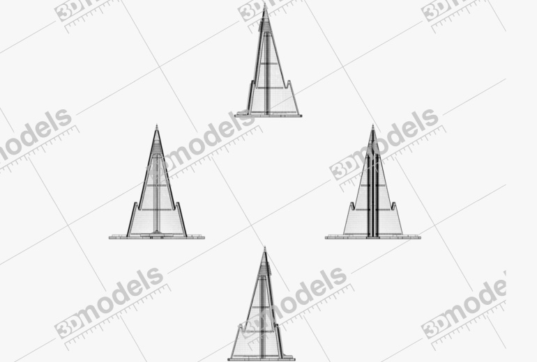 Ryugyong Hotel Blueprint - 3DModels.org