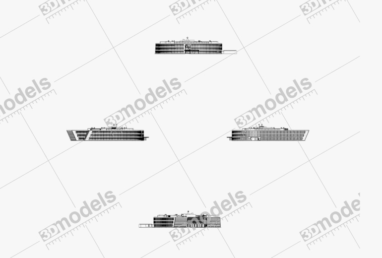 Federal Center South Building Blueprint - 3DModels.org