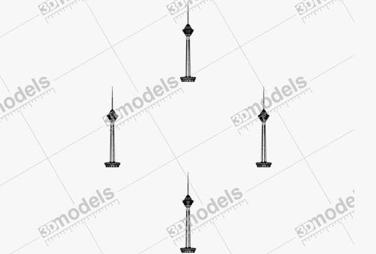 Milad Tower Blueprint - 3DModels.org