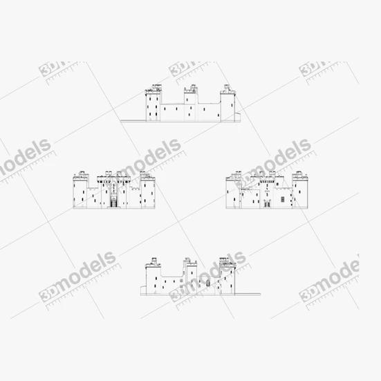 Castle Blueprint Download in PNG - 3DModels.org