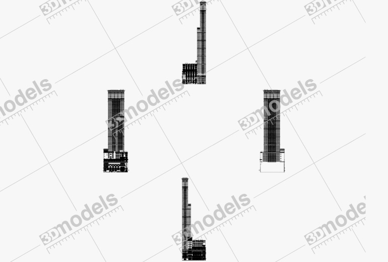 Carnegie Hall Tower Blueprint - 3DModels.org