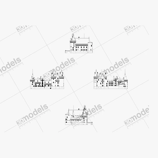 Castle Blueprint Download in PNG - 3DModels.org