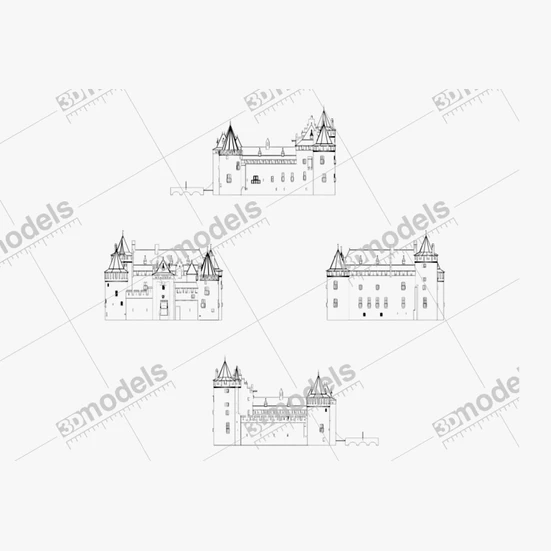 Castle Blueprint Download in PNG - 3DModels.org