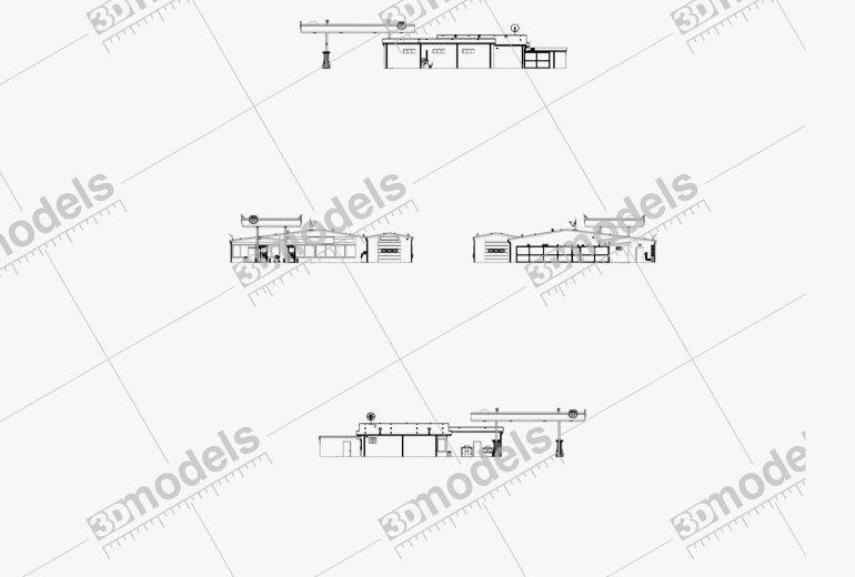 Phillips 66 gas station Blueprint - 3DModels.org