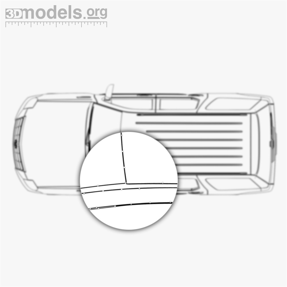 Cadillac Escalade 2014 Vector Blueprint - 3DModels.org