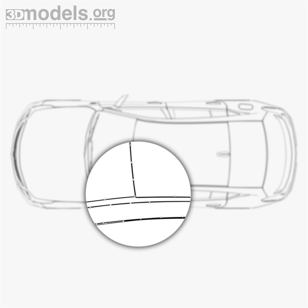 Cadillac CT5-V Blackwing 2025 Vector Blueprint - 3DModels.org