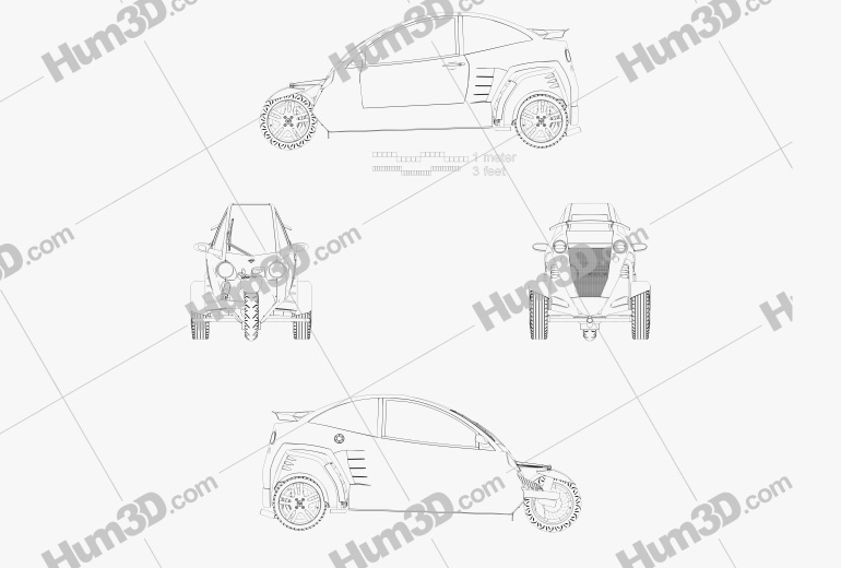 Carver One 2007 Blueprint - 3DModels.org