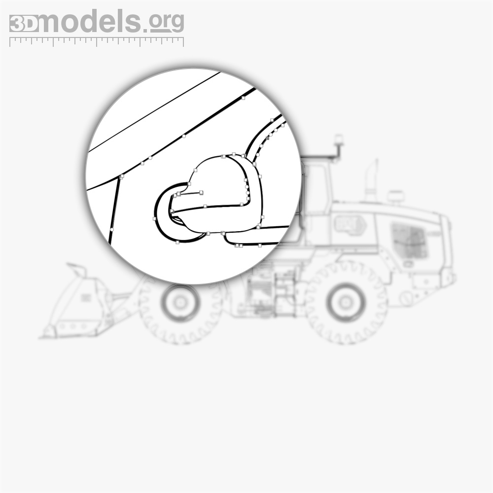 Caterpillar 926M Wheel Loader 2025 Vector Blueprint - 3DModels.org