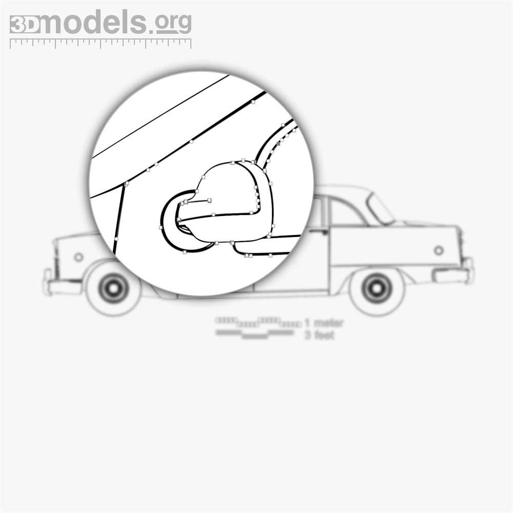Checker Marathon A12 Taxi 1978 Plan Vectoriel - 3DModels.org