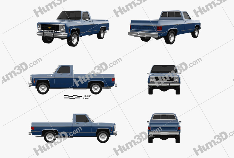 Chevrolet C/K Scottsdale Single Cab Standart bed 2022 Blueprint ...