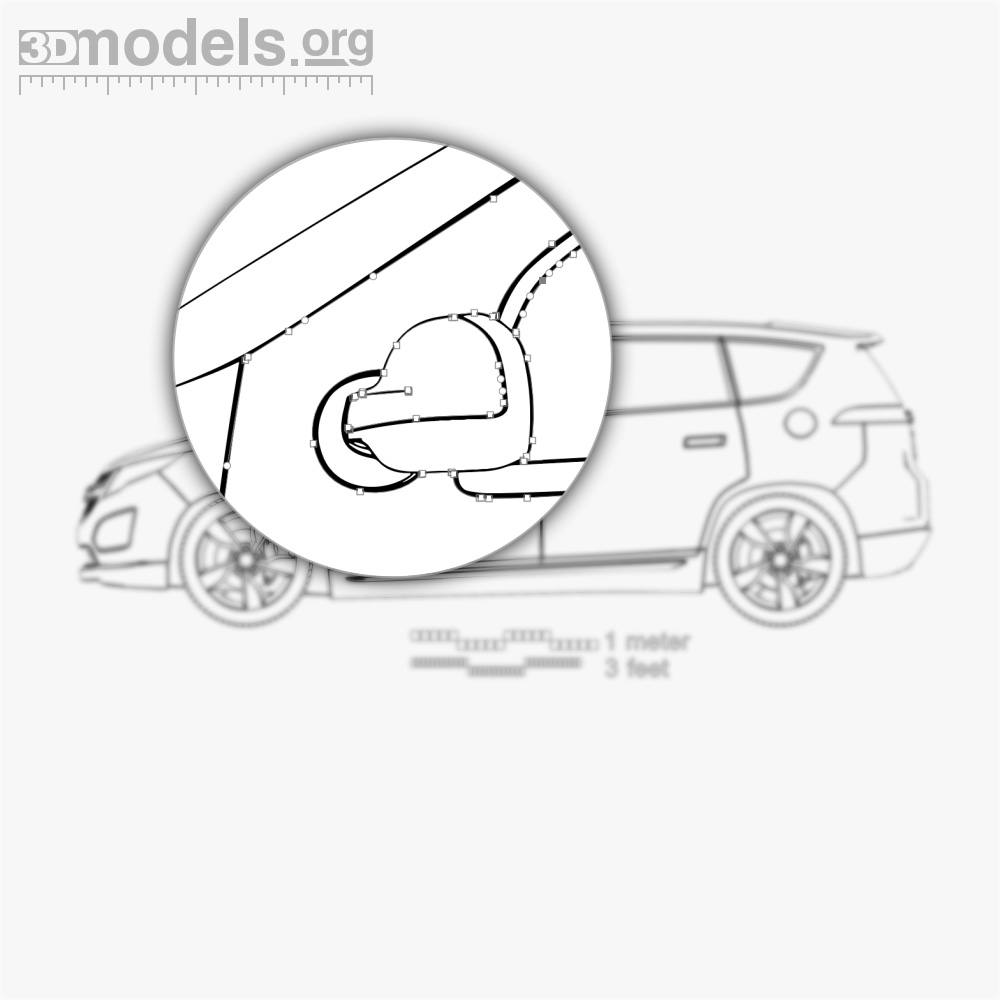 Chevrolet Volt MPV5 2015 Vector Blueprint - 3DModels.org