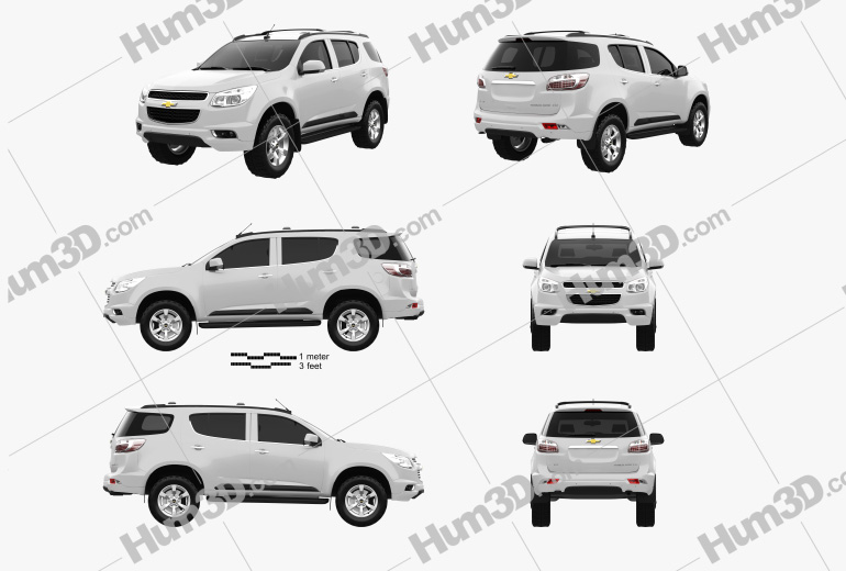 Chevrolet Trailblazer 2015 Blueprint Template - 3DModels.org