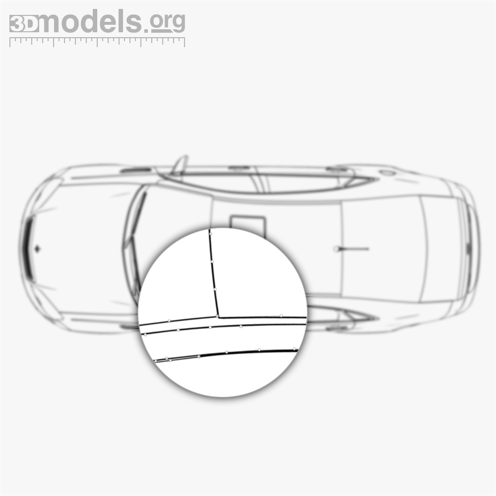 Chevrolet Caprice Royale 2017 Vector Blueprint - 3DModels.org
