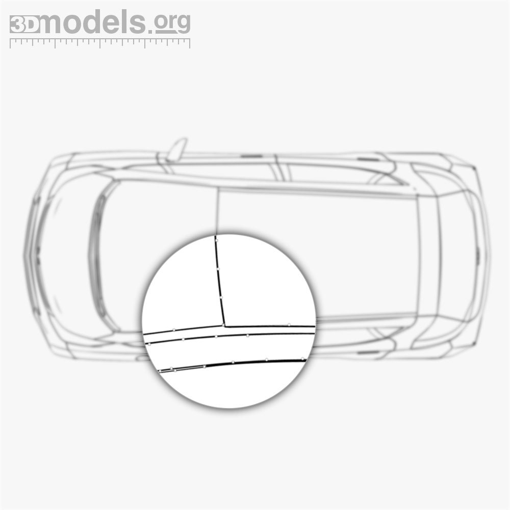 Chevrolet Bolt Concepto 2015 Plano Vectorial - 3DModels.org