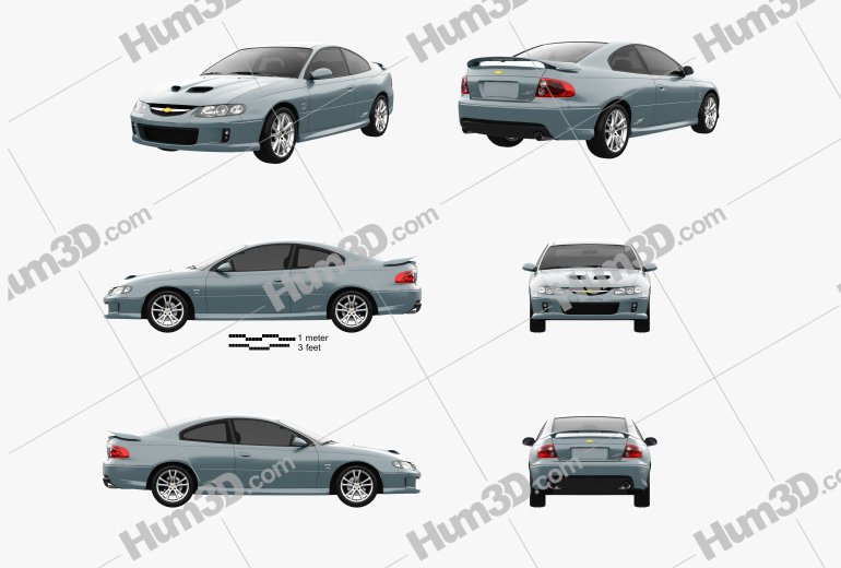Chevrolet Lumina SS Coupe 2006 Blueprint Template - 3DModels.org