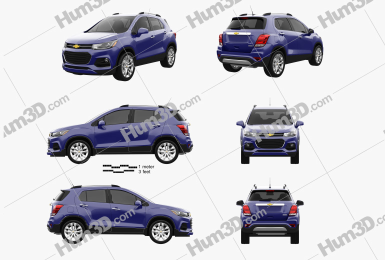Chevrolet Trax 2016 Blueprint Template - 3DModels.org