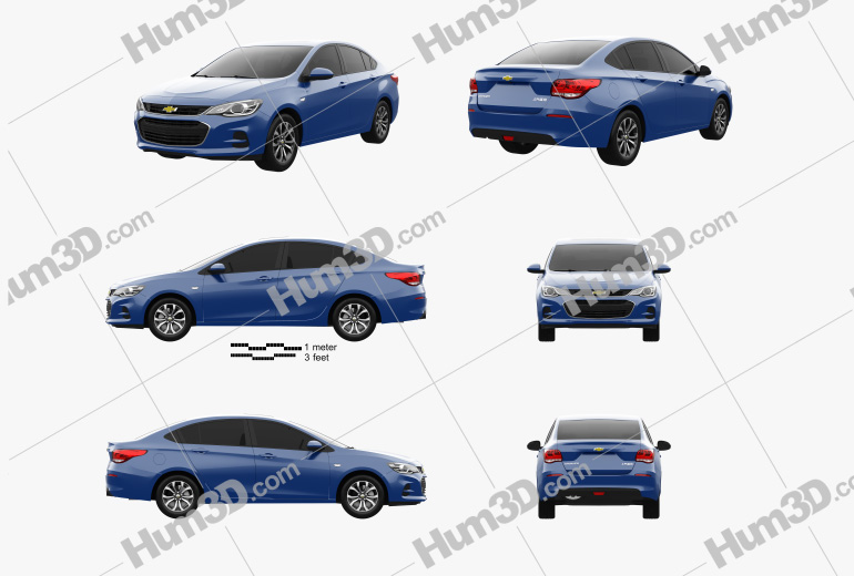 Chevrolet Cavalier 2019 Blueprint Template - 3DModels.org