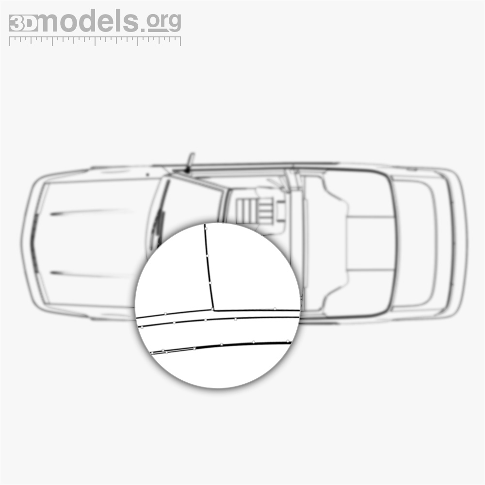 Chevrolet Beretta Indy 500 Pace Car 1993 Vector Blueprint - 3DModels.org
