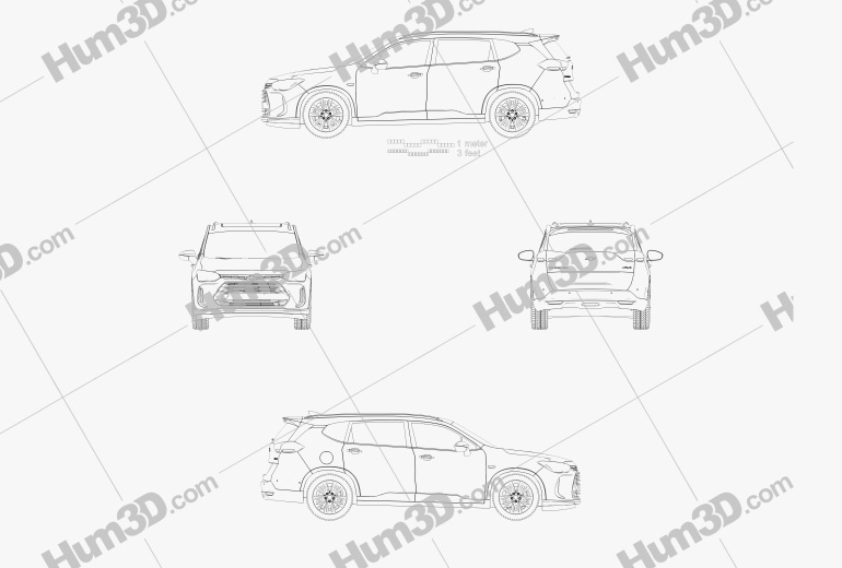 Chevrolet Orlando Redline 2018 Disegno Tecnico - 3DModels.org