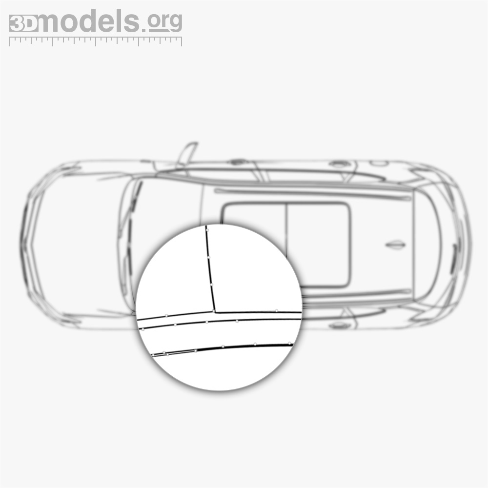 Chevrolet Orlando Redline 2021 Vector Blueprint - 3DModels.org