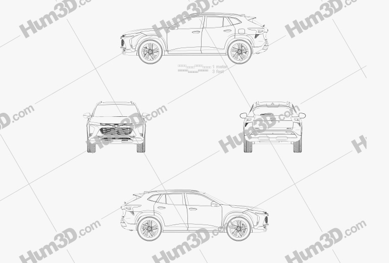 Chevrolet Trax Activ 2023 도면 - 3DModels.org