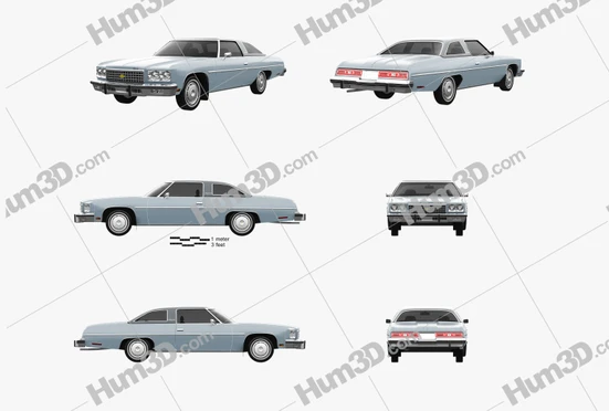 Chevrolet Impala blueprints Download in PNG - 3DModels.org