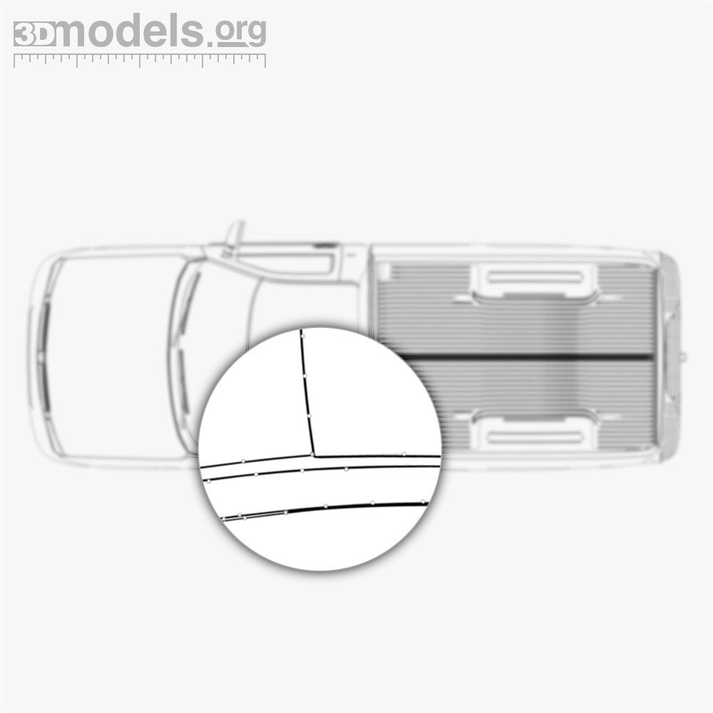Chevrolet Silverado 1500 Regular Cab Long bed WT 2006 Vector Blueprint ...
