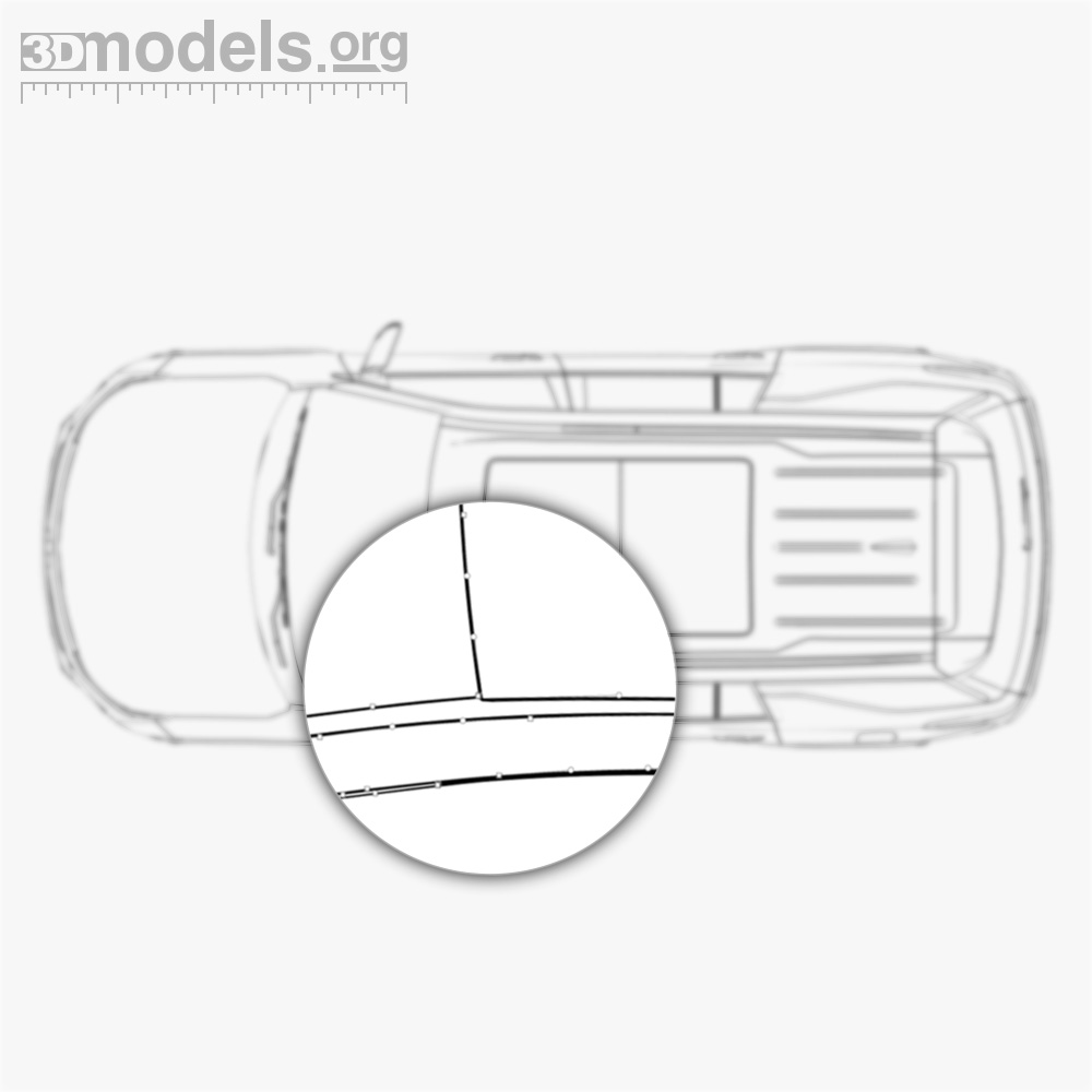 Chevrolet Traverse Z71 2025 Vector Blueprint - 3DModels.org