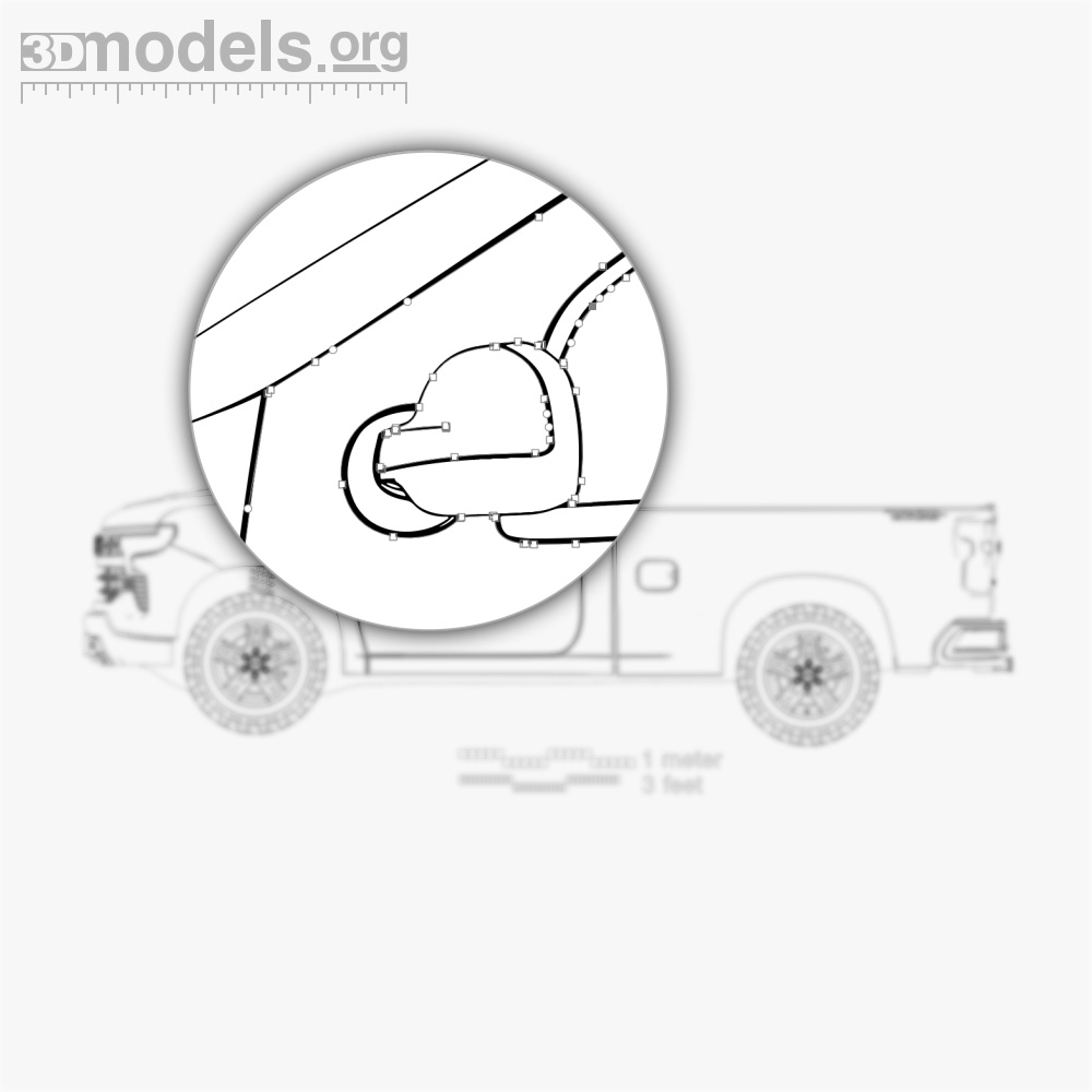Chevrolet Silverado Regular Cab Short Bed LT Z71 TrailBoss 2025 Vector ...