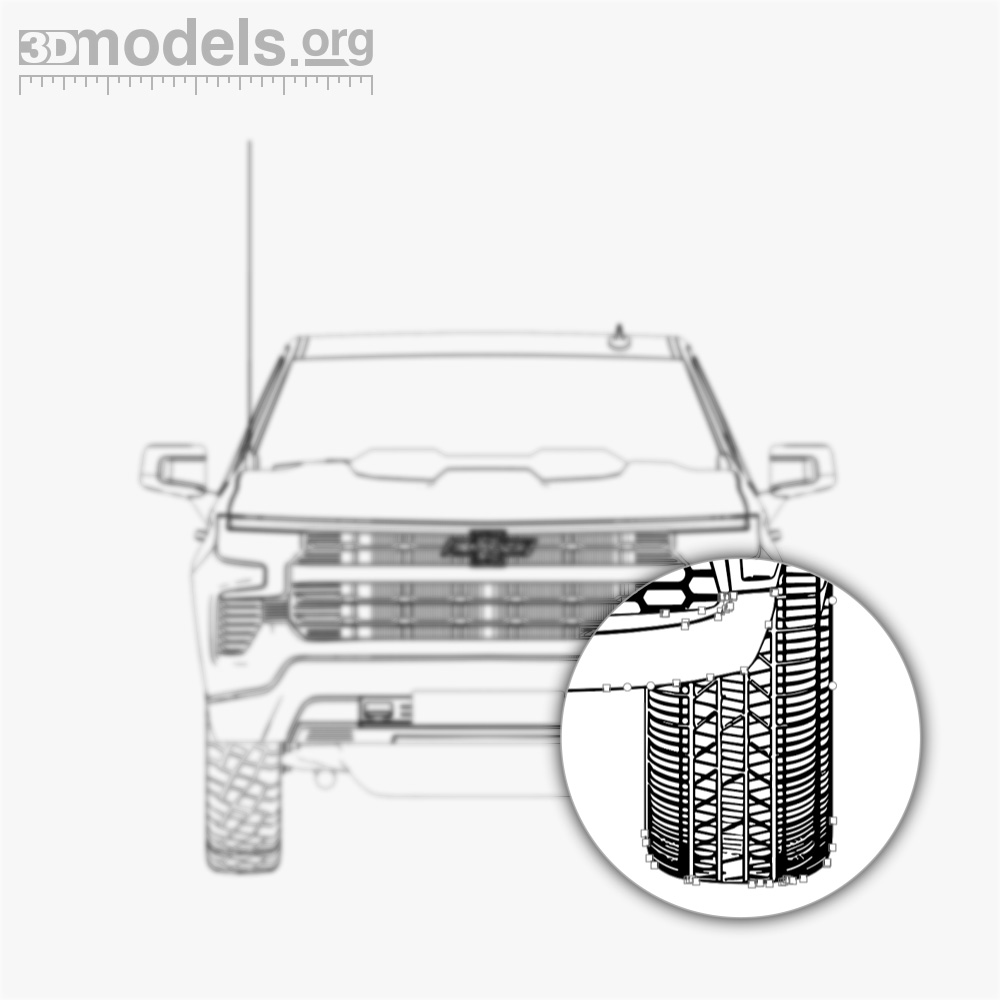 Chevrolet Silverado Regular Cab Short Bed LT Z71 TrailBoss 2025 Vector ...