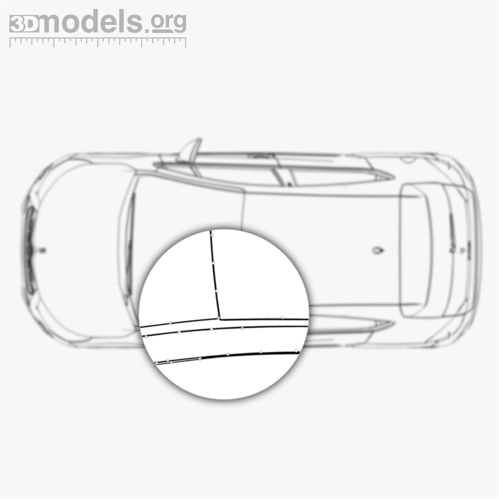 Citroen DS4 2012 Vector Blueprint - 3DModels.org