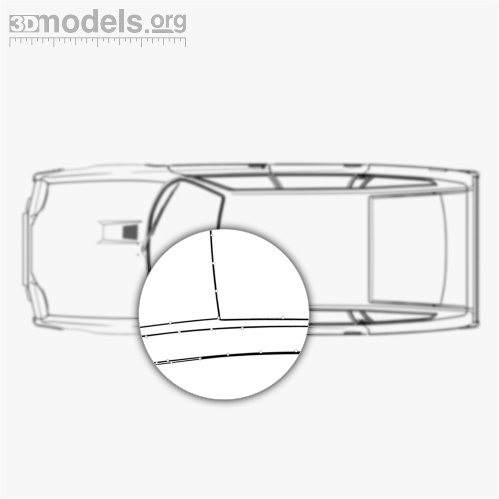 Citroen CX 1991 Vector Blueprint - 3DModels.org