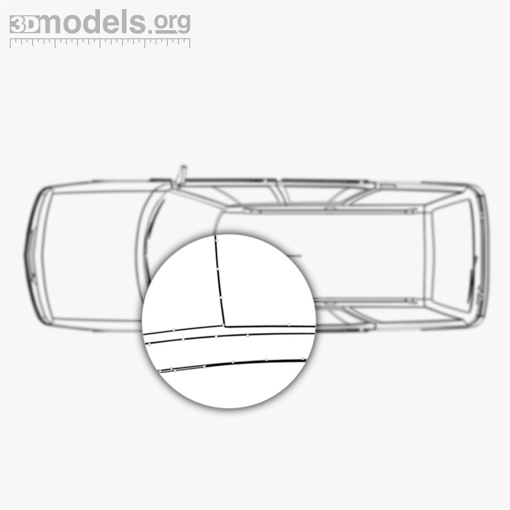 Citroen XM Break 2000 Vector Blueprint - 3DModels.org
