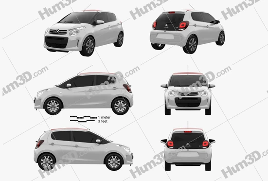 Citroen blueprints Download in PNG - 3DModels.org