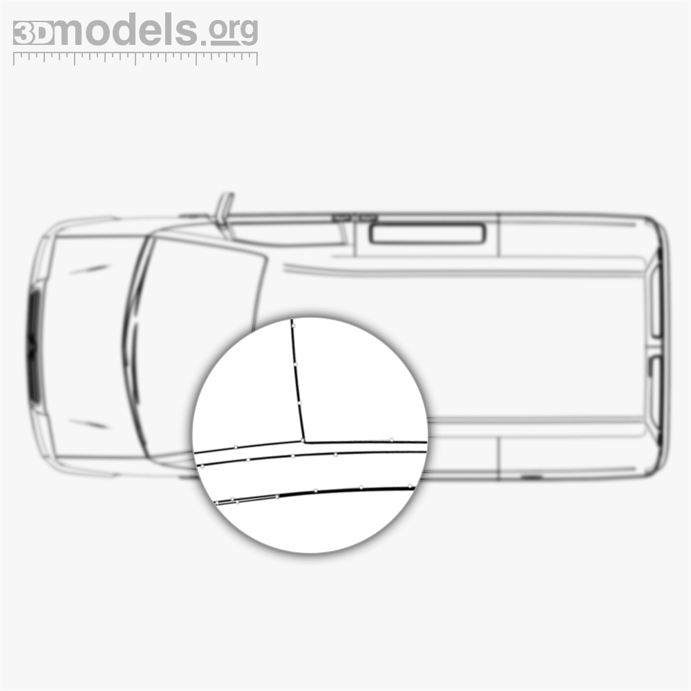 Citroen Jumpy Van 2006 Vector Blueprint - 3DModels.org