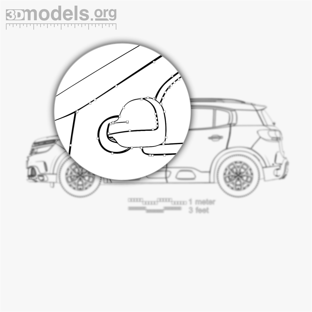Citroen C5 Aircross 2018 Vector Blueprint - 3DModels.org