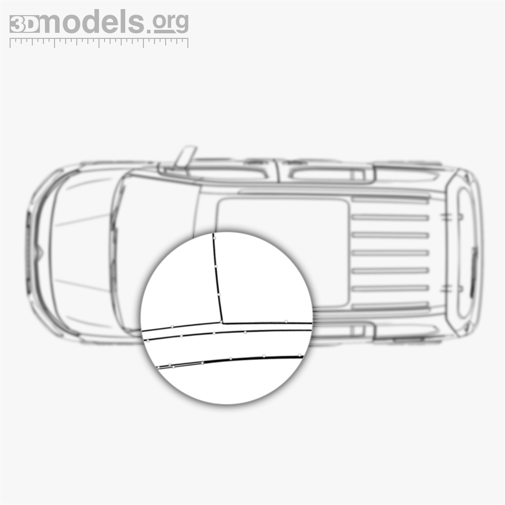 Citroen Berlingo 2021 Vector Blueprint - 3DModels.org