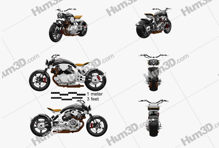 Confederate X132 Hellcat Speedster 2015 Blueprint Template - 3DModels.org
