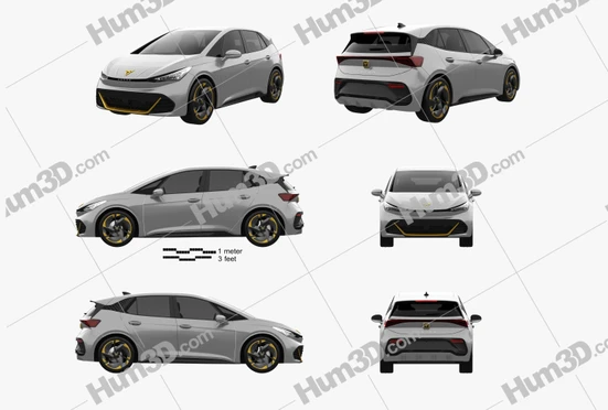 Cupra blueprints Download in PNG - 3DModels.org