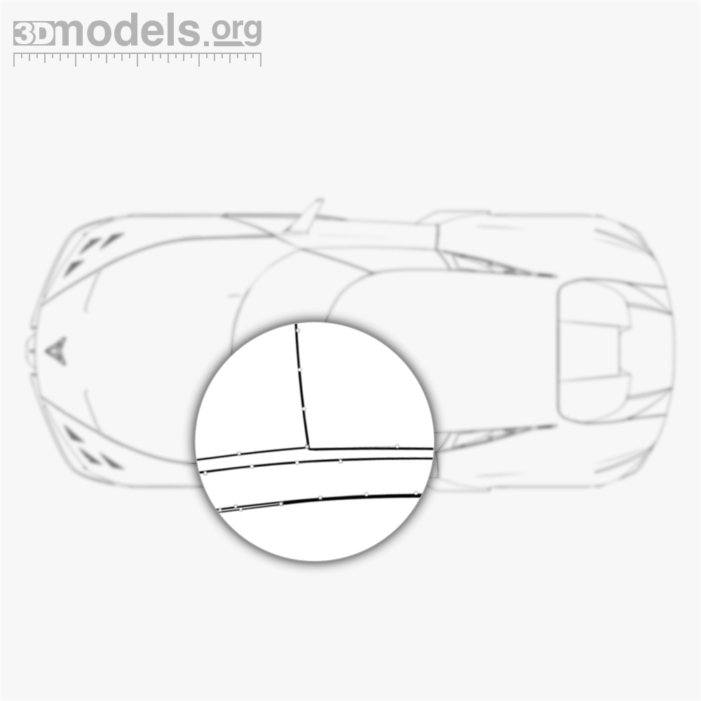 Cupra DarkRebel 2025 Vector Blueprint - 3DModels.org