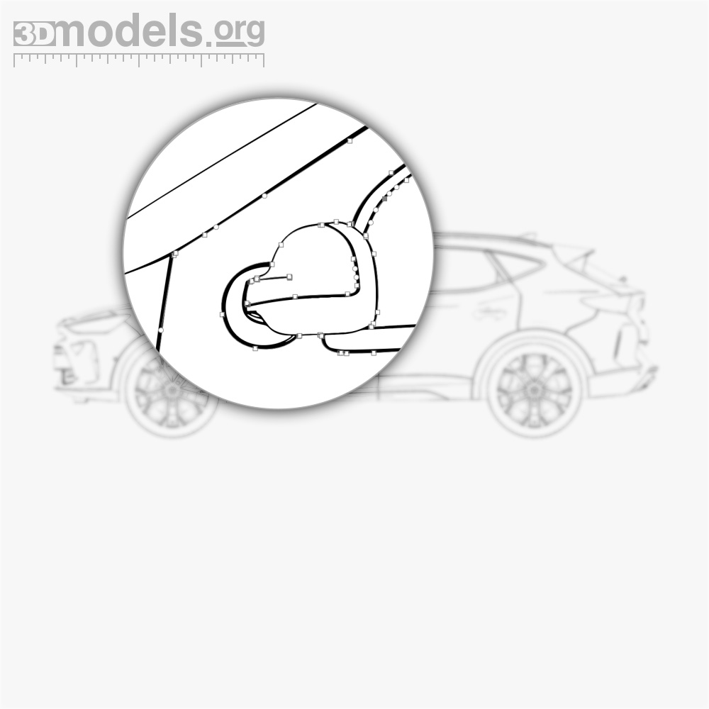 Cupra Formentor eHybrid 2025 Vector Blueprint - 3DModels.org