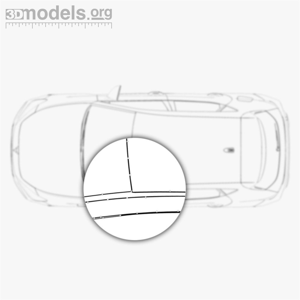 Cupra Leon hatchback eHybrid 2025 Vector Blueprint - 3DModels.org
