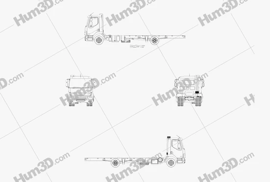 DAF blueprints Descargar en PNG - 3DModels.org
