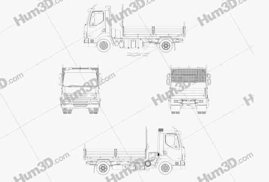 DAF blueprints Download in PNG - 3DModels.org
