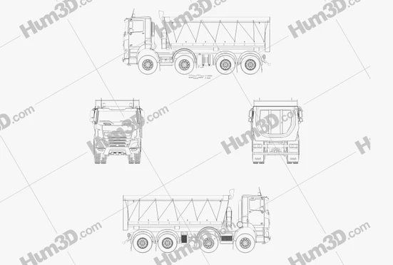 DAF blueprints Download in PNG - 3DModels.org