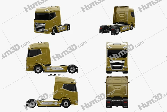 DAF blueprints Download in PNG - 3DModels.org