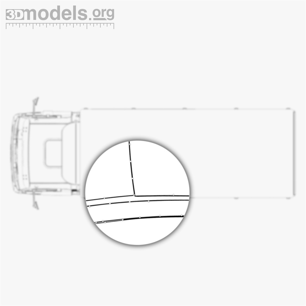 DAF XB Refrigerator Truck 2025 Vector Blueprint - 3DModels.org