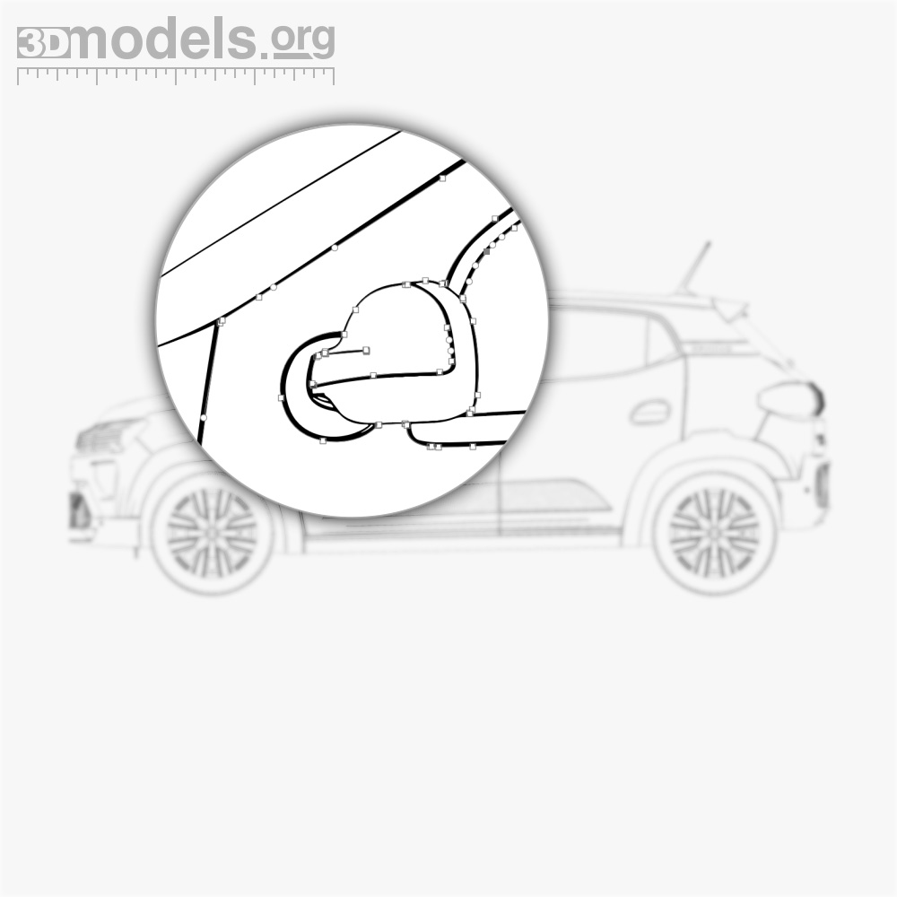 Dacia Spring 2025 Vector Blueprint - 3DModels.org