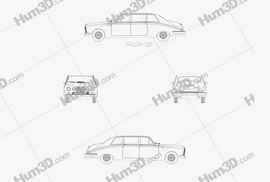 Limousine blueprints Download in PNG - 3DModels.org