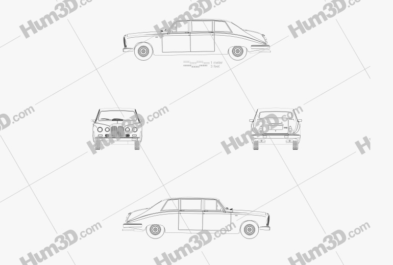 Daimler DS420 1987 Plano - 3DModels.org